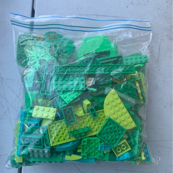 Lego | Toys | Large Bag Of Green Lego Pieces 2 Lbs | Poshmark